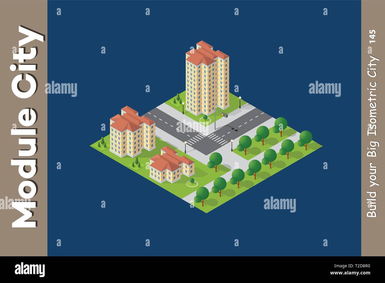 Isometric 3d Trees Forest Nature Elements For Landscape Design. Vector ...