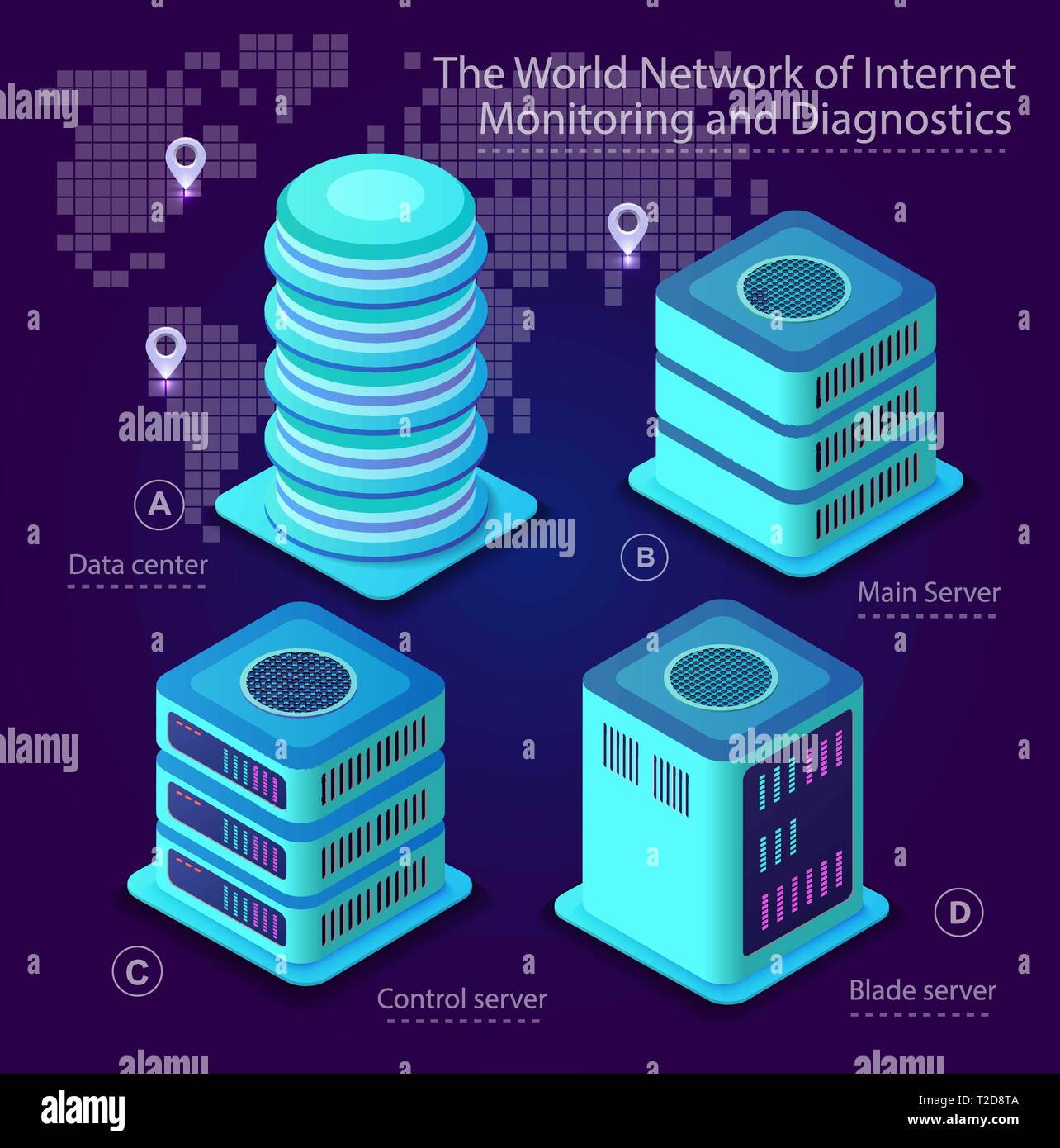 Datacenter background Stock Vector Images - Alamy