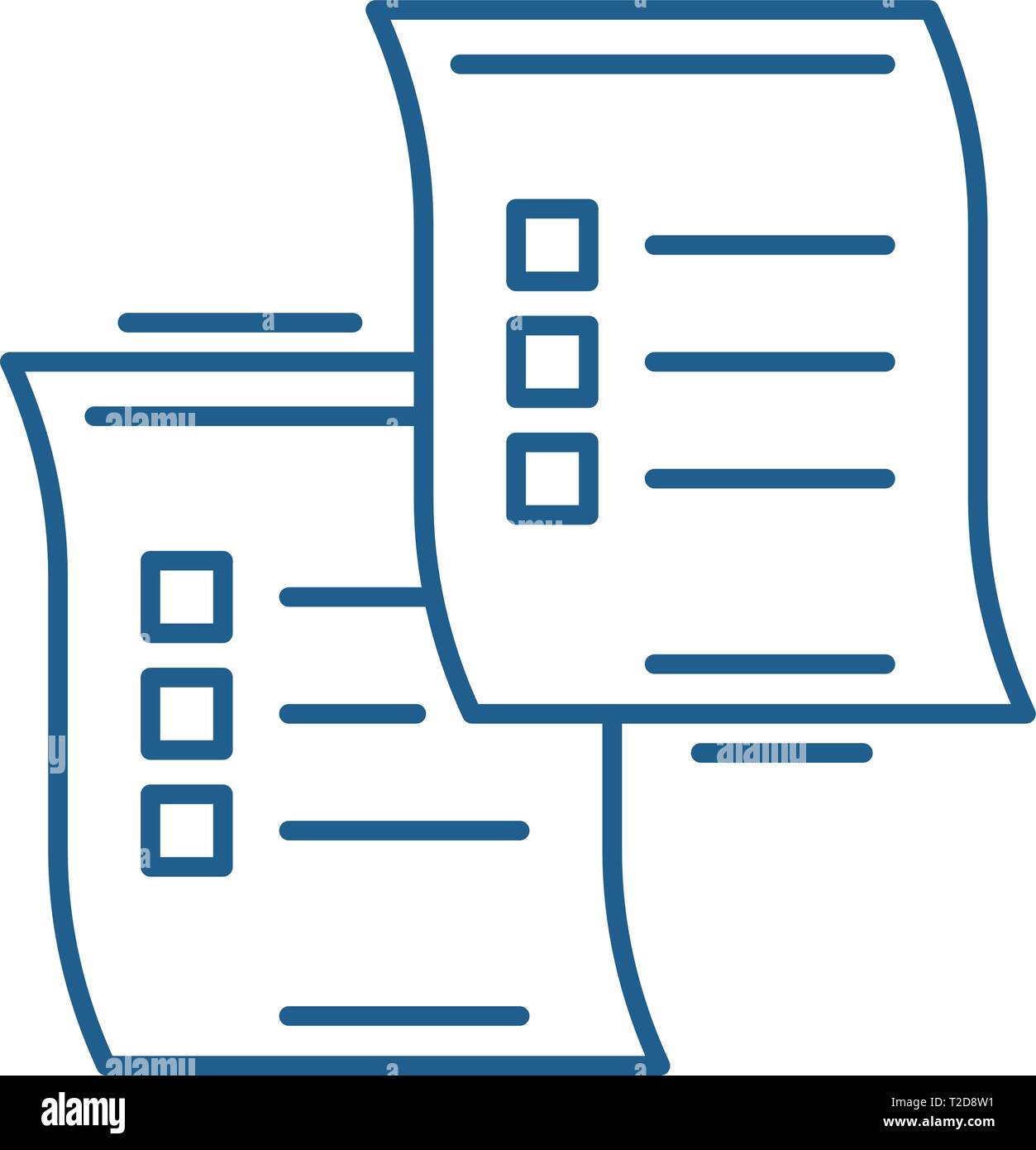 Questionnaires line icon concept. Questionnaires flat vector symbol ...