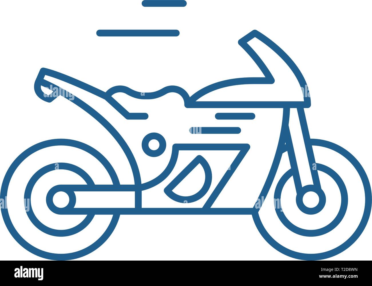 Race bike line icon concept. Race bike flat vector symbol, sign ...