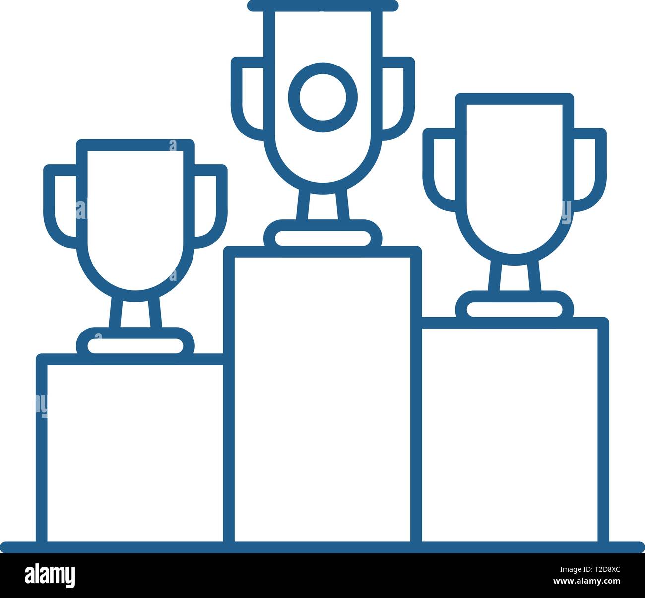 Raffle prizes line icon concept. Raffle prizes flat vector symbol, sign ...