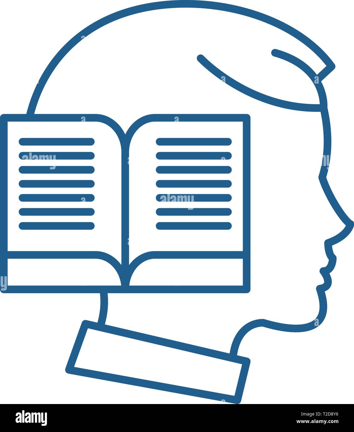 Reading time line icon concept. Reading time flat vector symbol, sign ...