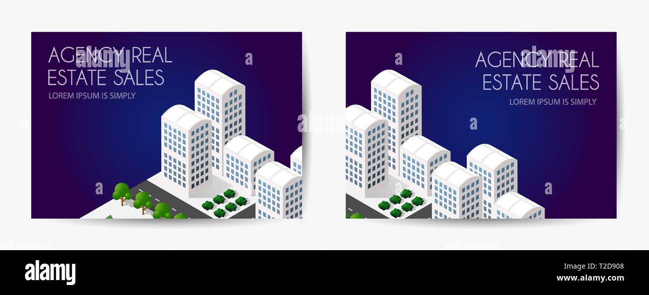 Set business card template. For real estate agencies, construction ...