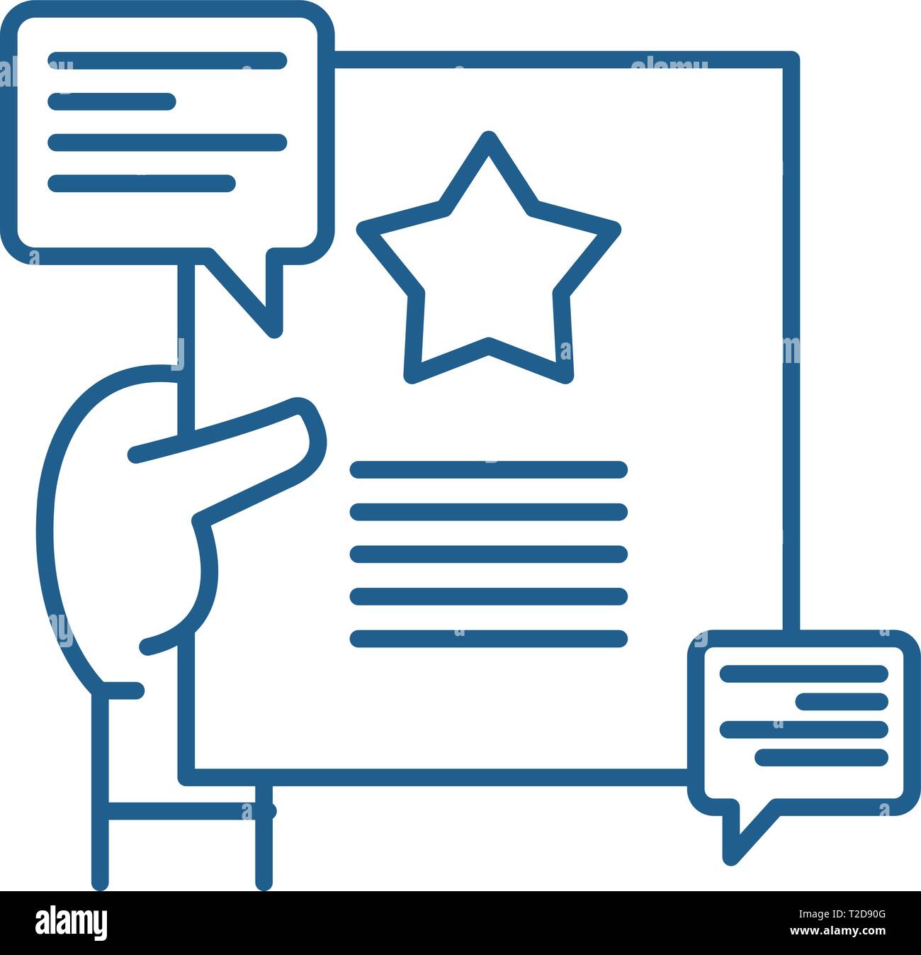 Recommendations line icon concept. Recommendations flat vector symbol ...