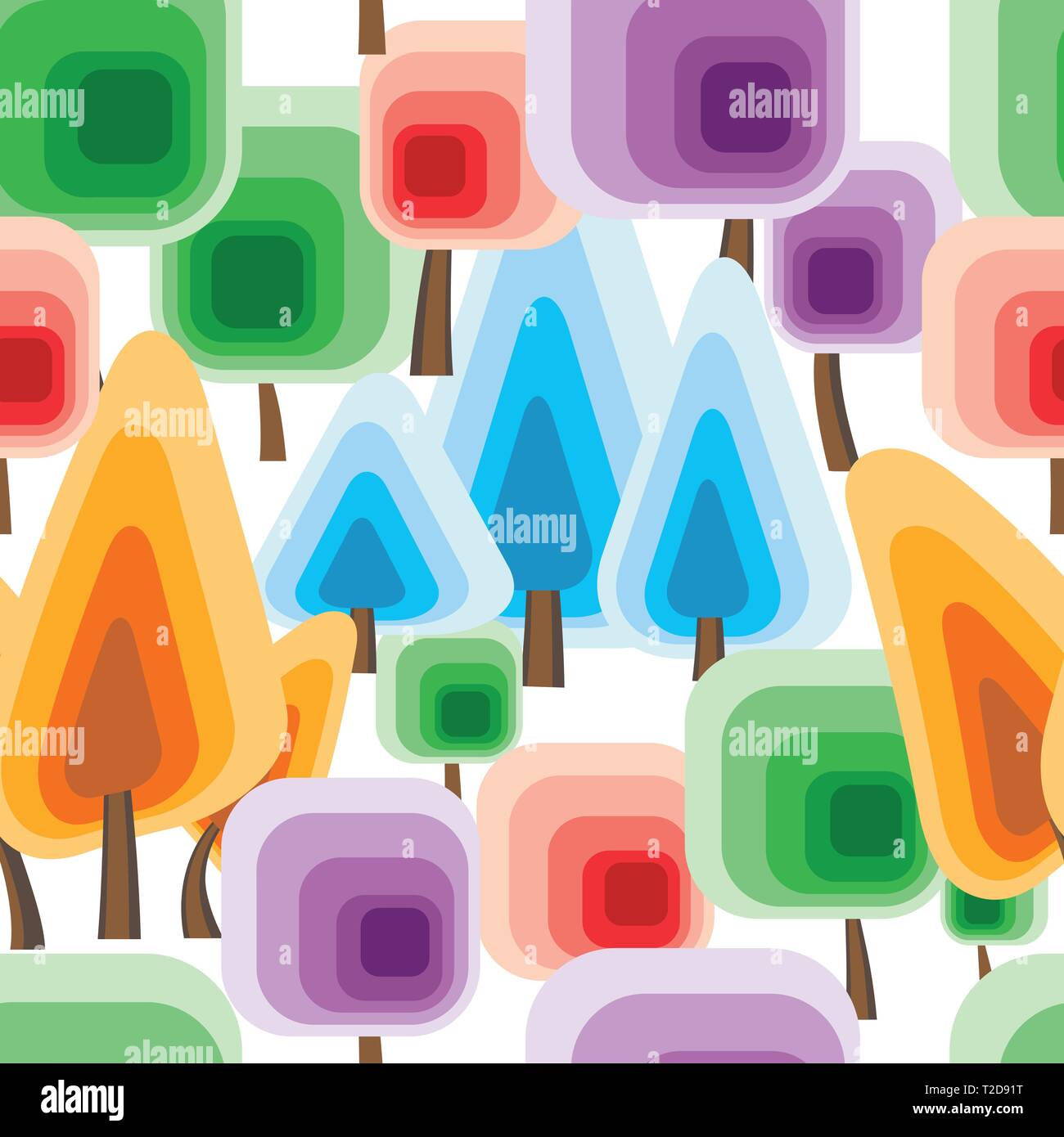 Trees pattern Stock Vector Images - Alamy