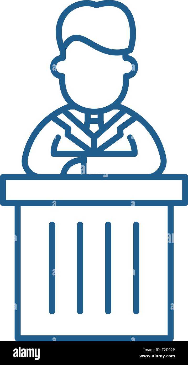 Report line icon concept. Report flat vector symbol, sign, outline ...