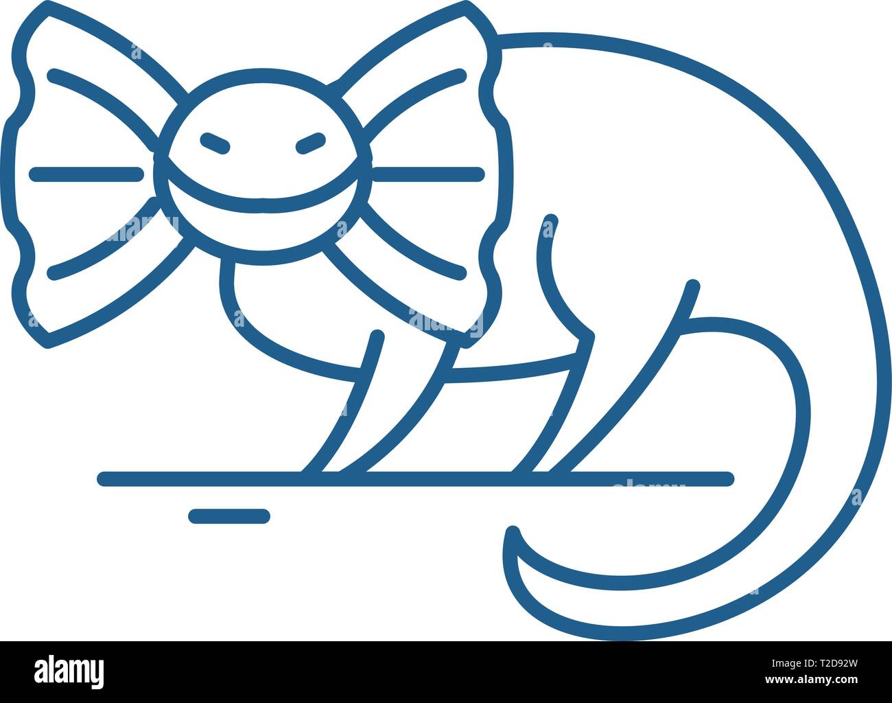 Reptile line icon concept. Reptile flat vector symbol, sign, outline ...