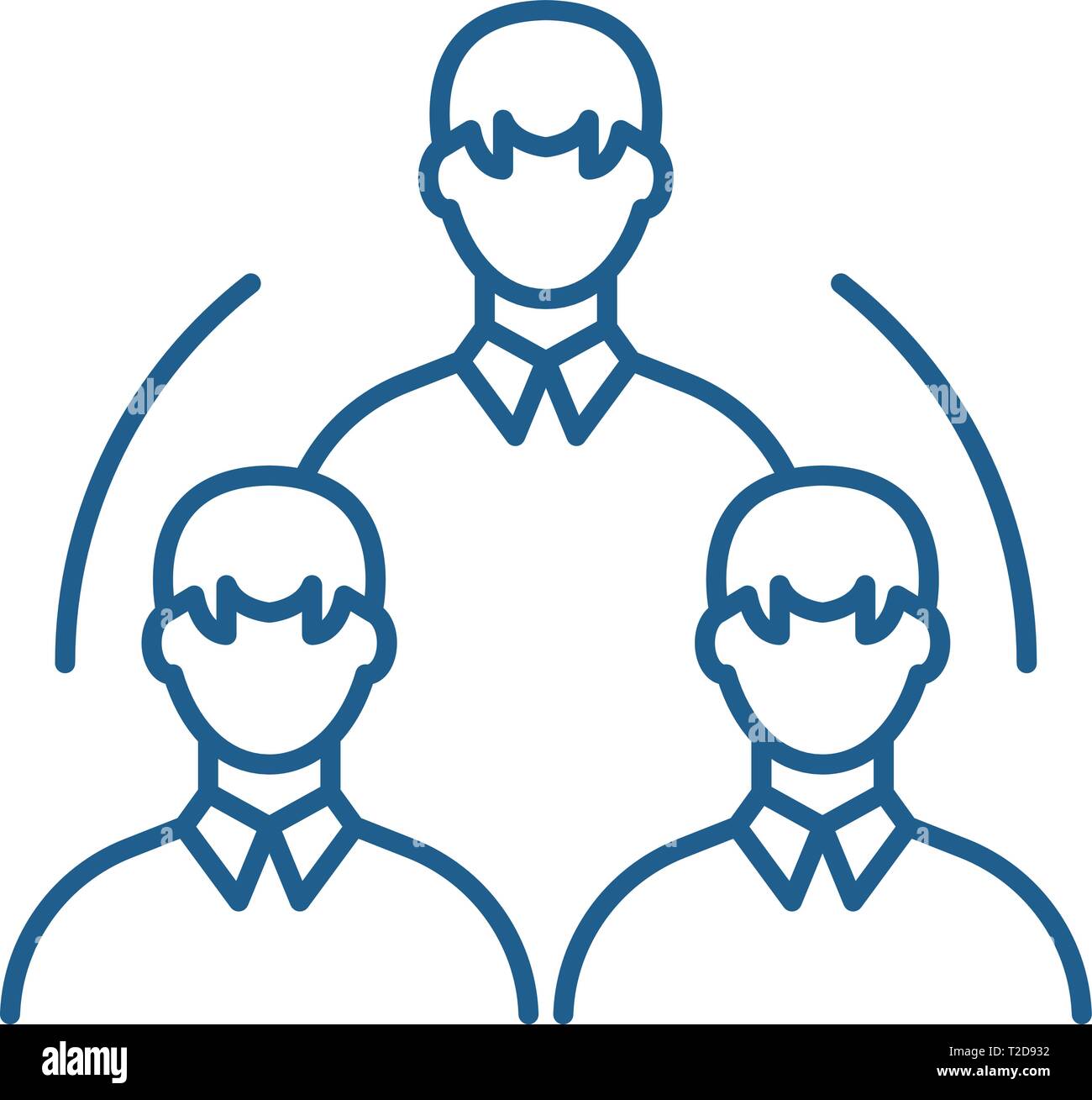 Research department line icon concept. Research department flat vector ...