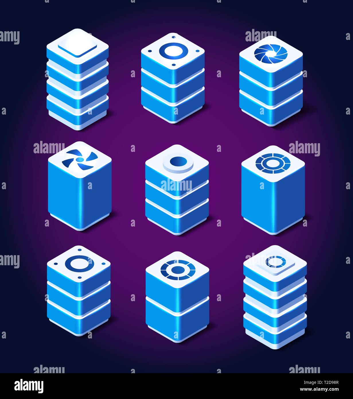 3d set server network technology of connection data center computing ...