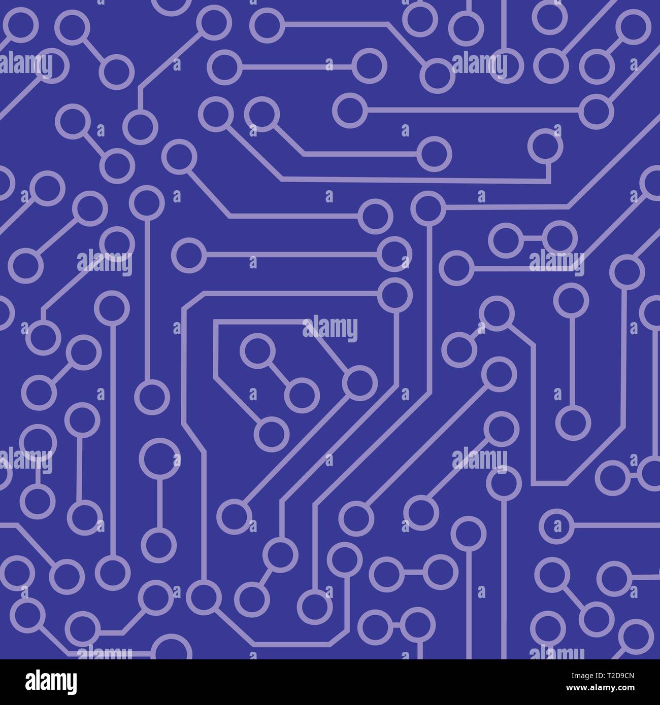 Seamless Pattern Of Electronic Circuit Technology Concept For