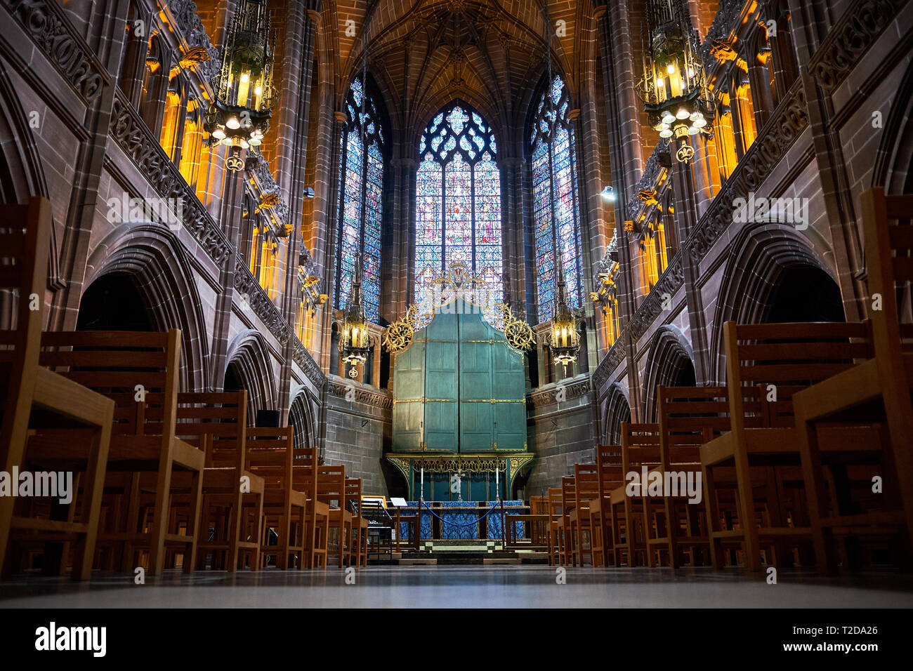Inside the Lady Chapel in Liverpool's Anglican Cathedral Stock Photo ...