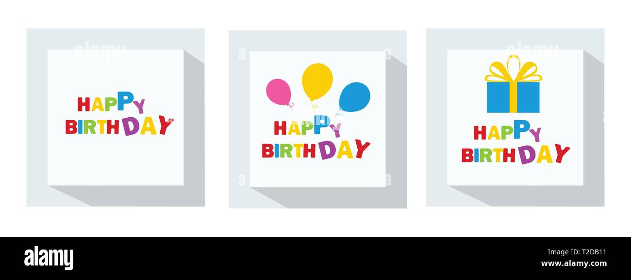 Happy Birthday typography vector design for greeting cards and poster ...