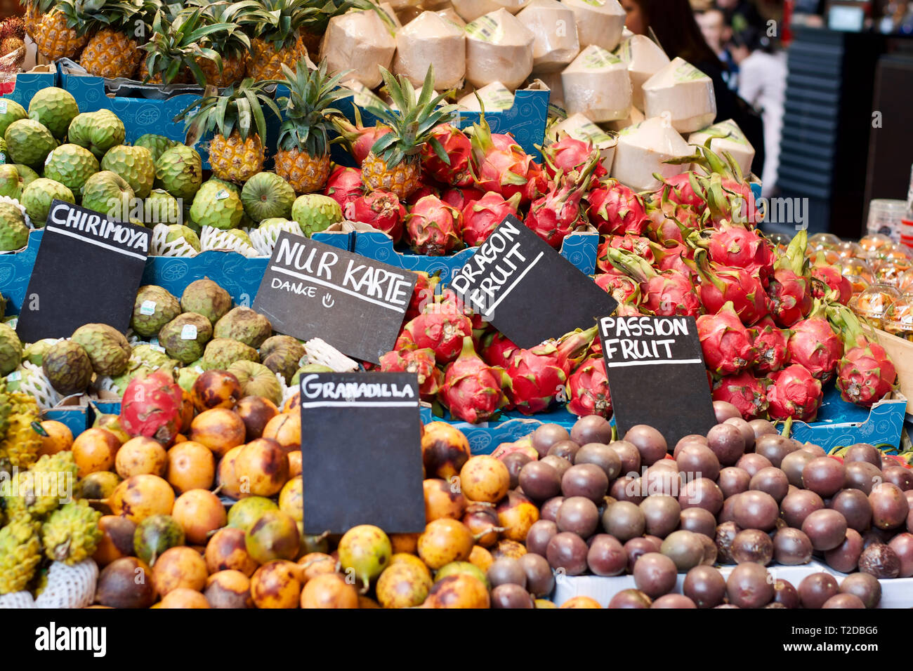 Fruit on the counter of a street Stock Photo - Alamy
