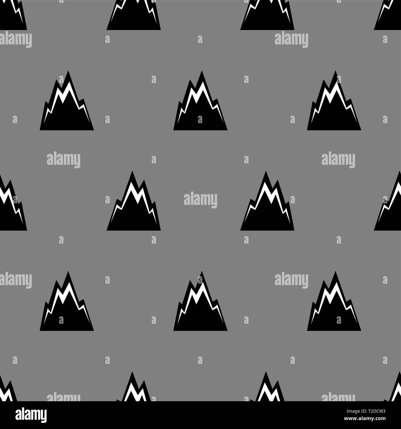 Mountain pattern seamless. Rocks background. Black rock ornament Stock ...