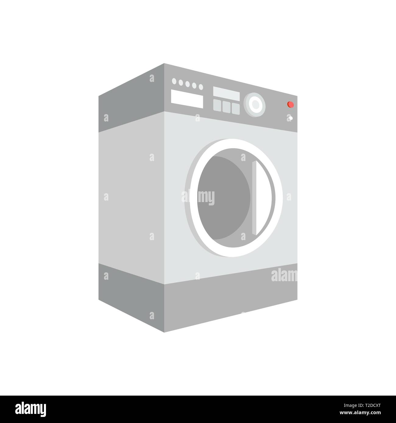 Washer isolated. washing machine Cartoon Style. Vector Stock Vector ...