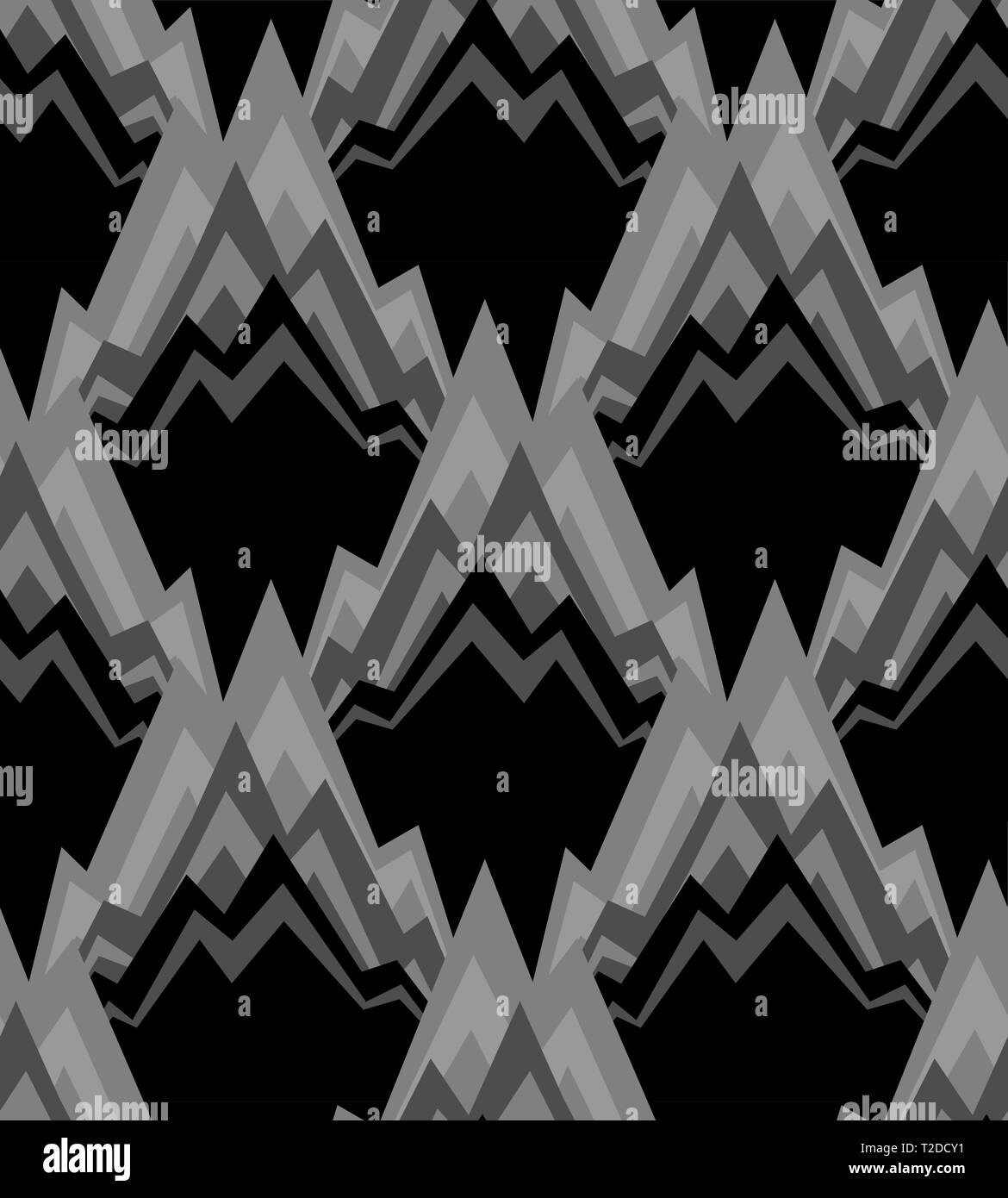 Mountain pattern seamless. Rocks background. Black rock ornament Stock ...
