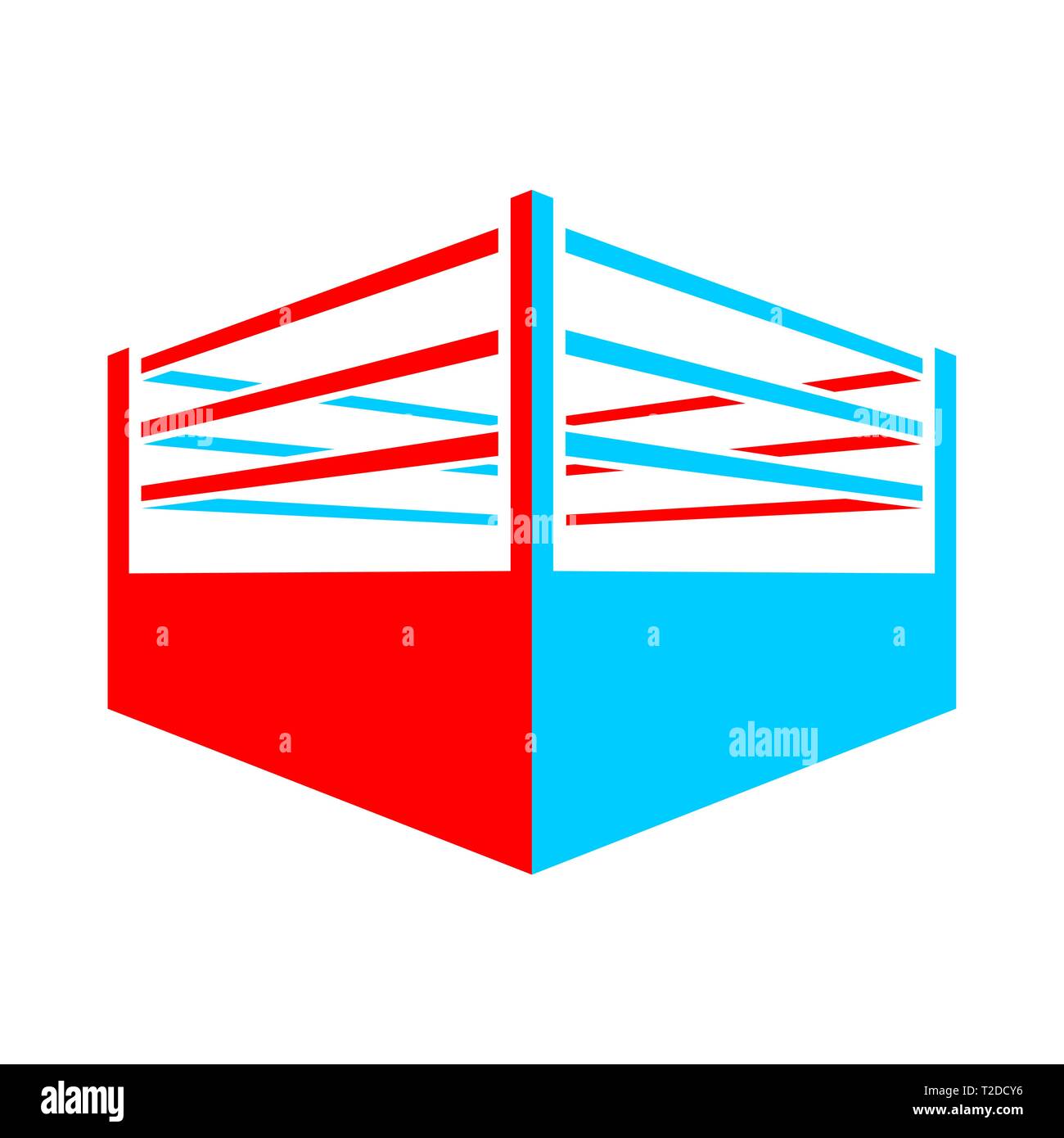 Boxing ring sign symbol. Boxing icon. Vector illustration Stock Vector ...