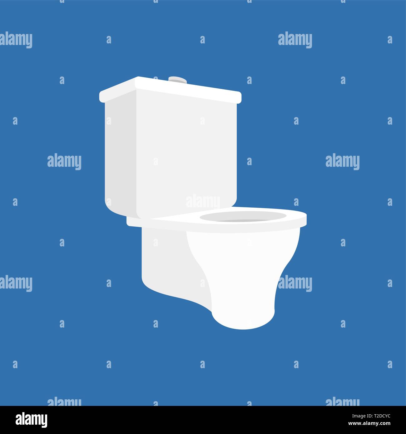 Toilet bowl isolated. lavatory Cartoon Style Vector Stock Vector Image ...
