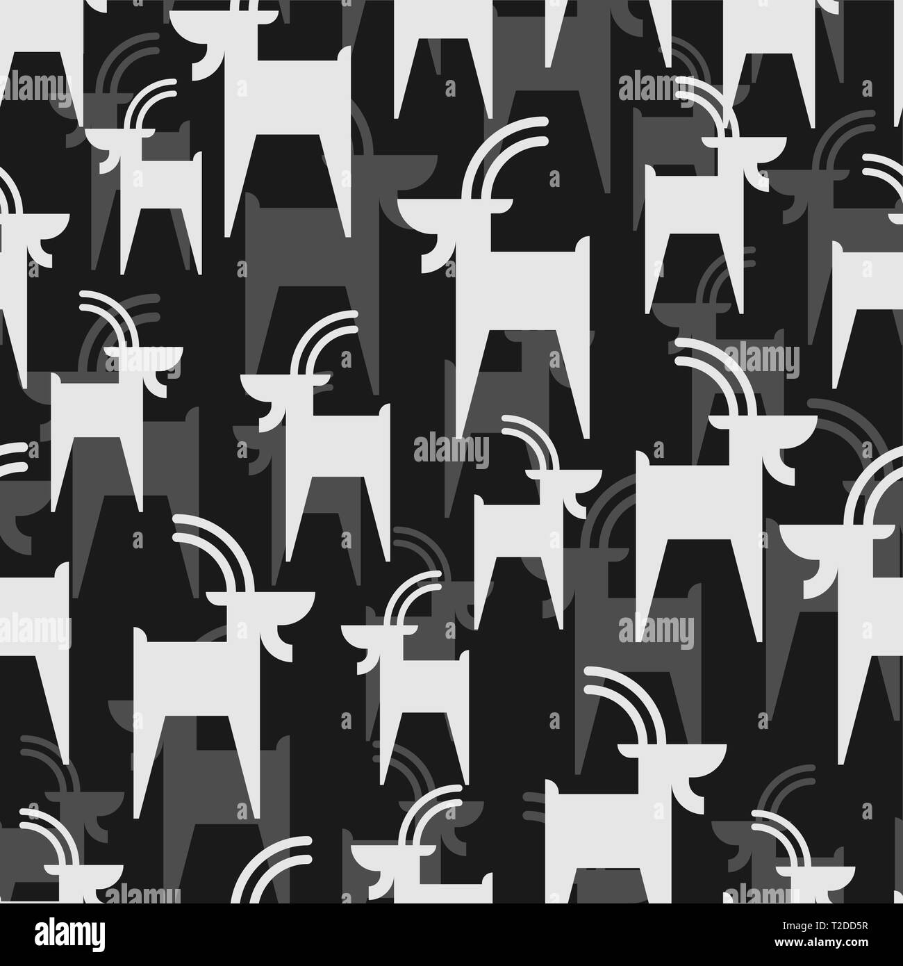 Mountain goat pattern seamless. Animal vector background beast Stock ...