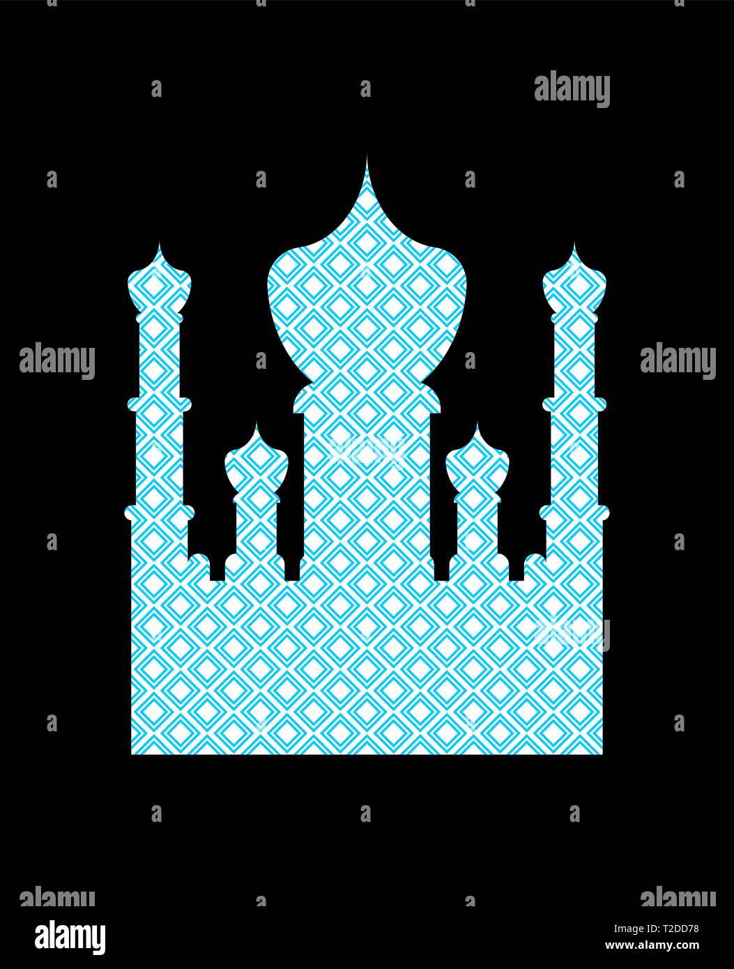 Islamic mosque isolated sign. East ornament. Muslim symbol. Vector ...