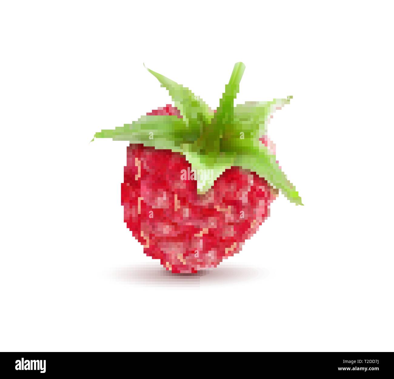 Ripe raspberries isolated on white background. Quality realistic vector ...