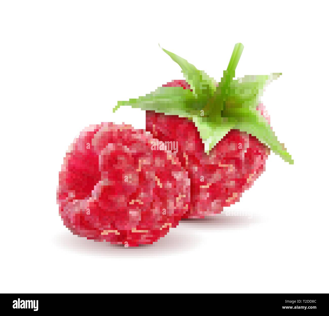Realistic Raspberry, Fresh Sweet Fruit, Isolated on white Background ...