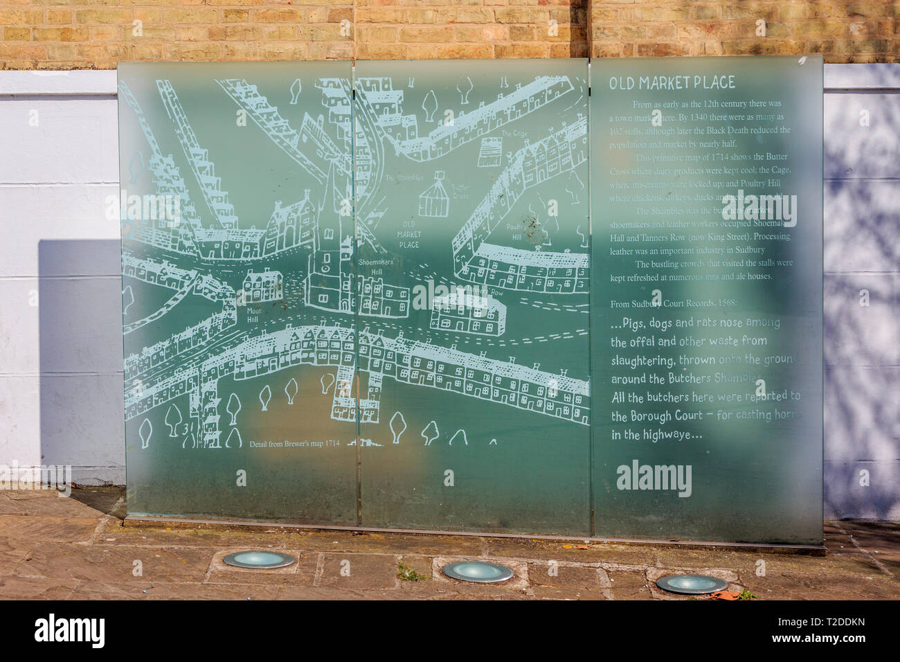 Town Map, Sudbury Town Centre, Suffolk, England, UK, GB Stock Photo - Alamy