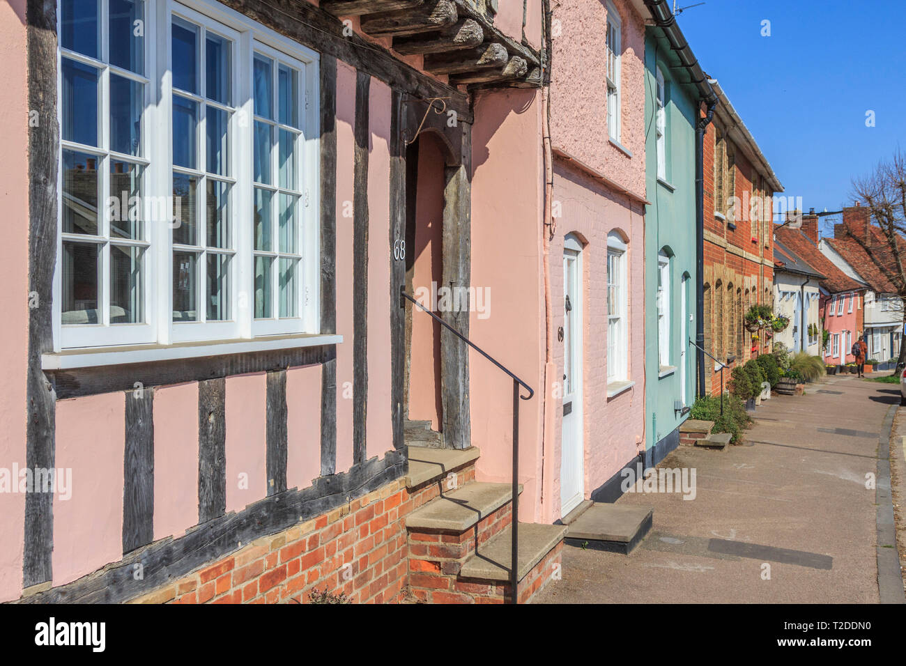 Lavenham Town Centre, Suffolk, England, UK, GB Stock Photo - Alamy