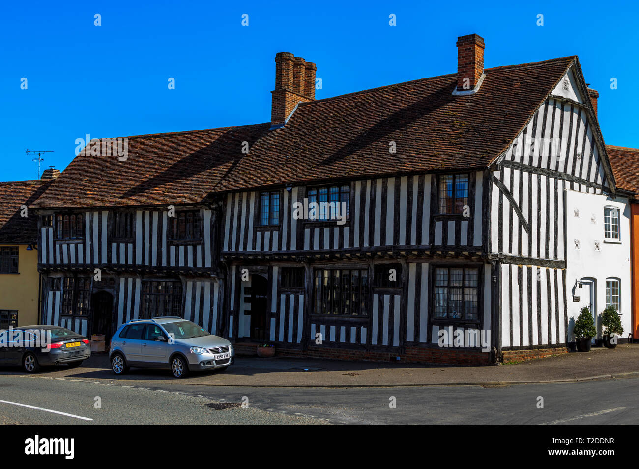 Lavenham Town Centre, Suffolk, England, UK, GB Stock Photo - Alamy