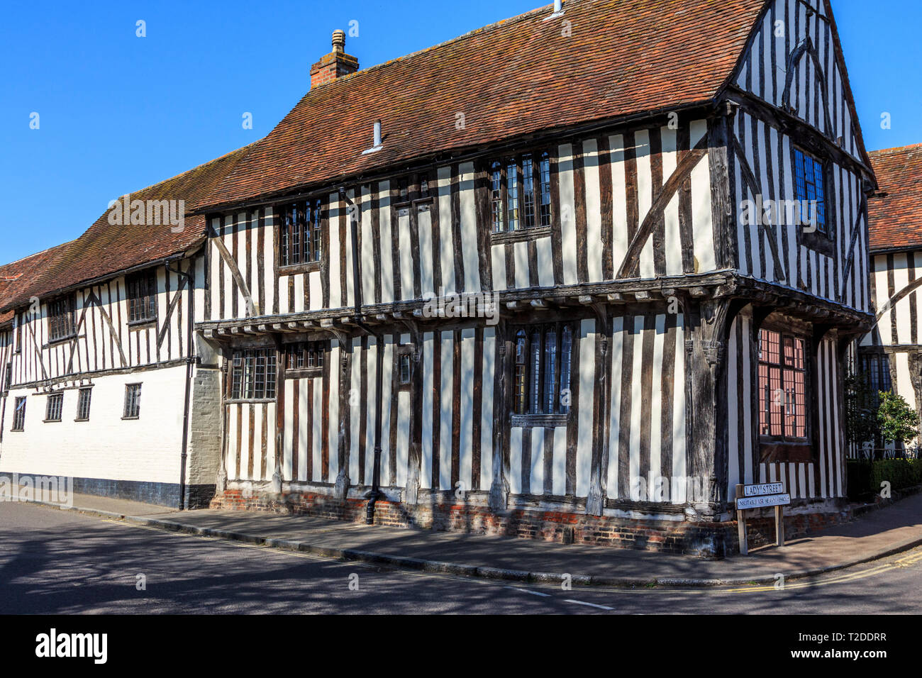 Lavenham Town Centre, Suffolk, England, UK, GB Stock Photo - Alamy