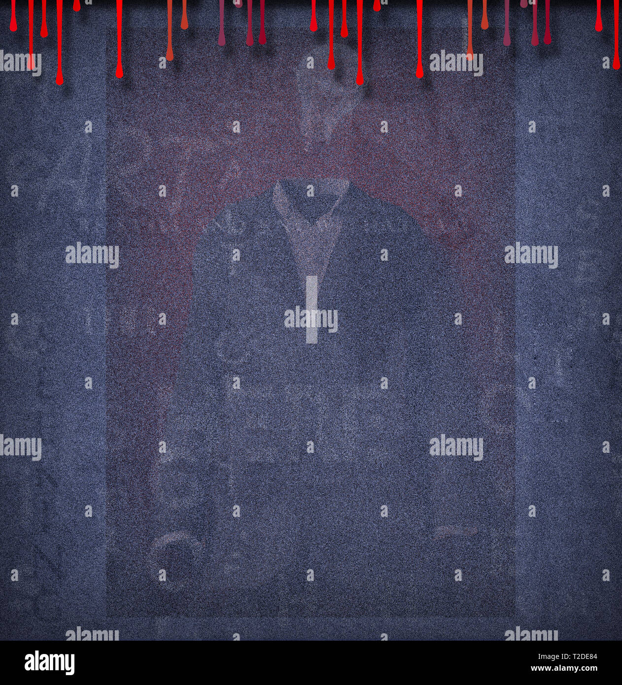 Surrealism. Pattern with suit and light bulb Stock Photo - Alamy