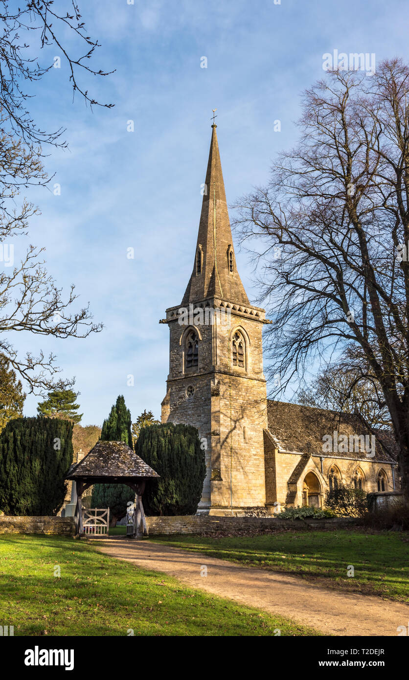 Lower Slaughter Parish Church, Gloucestershire Stock Photo - Alamy