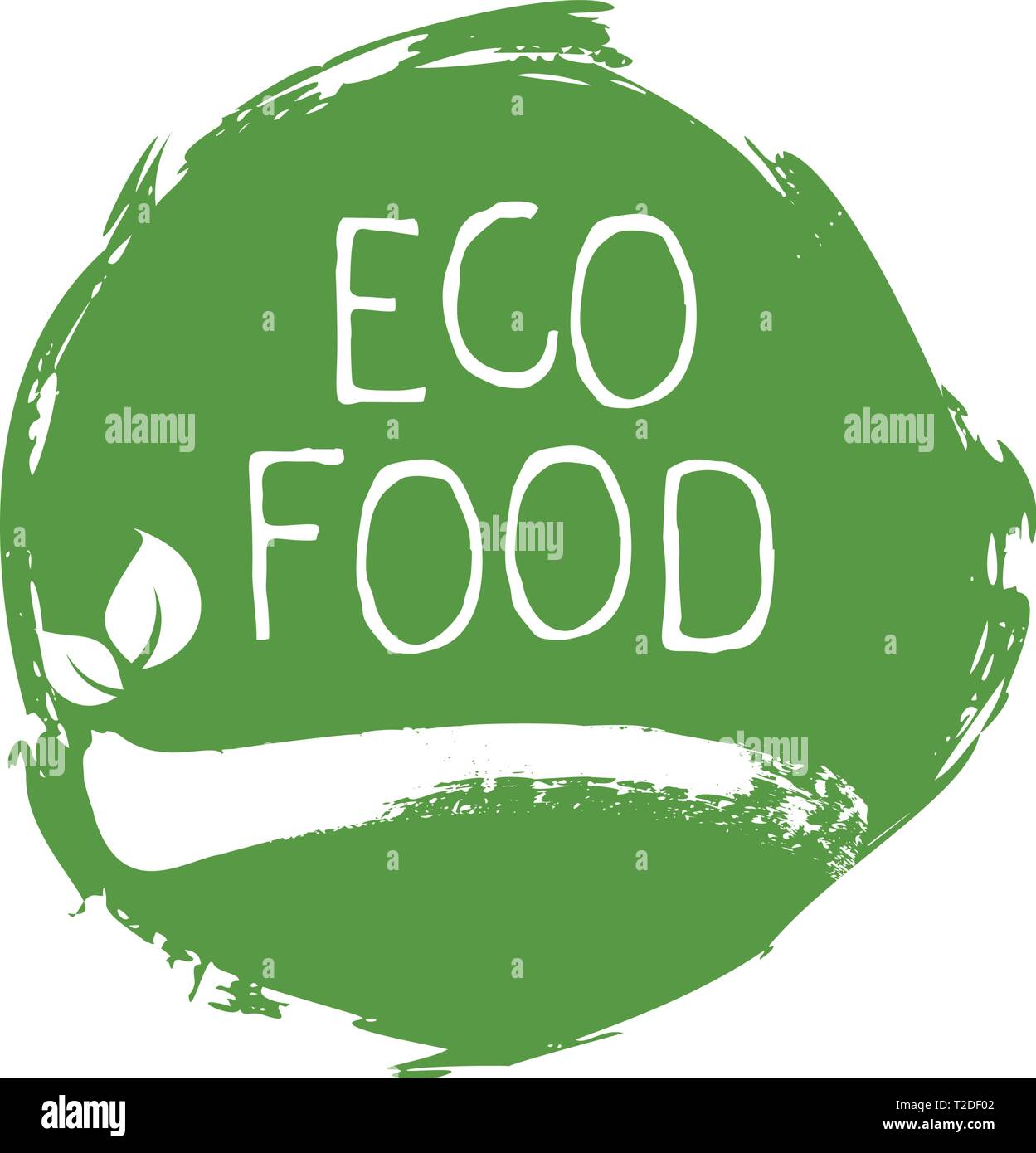 Eco food label and high quality product badges. Bio healthy organic ...