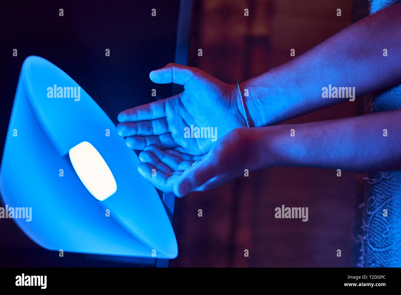 Blue light therapy hi-res stock photography and images - Alamy