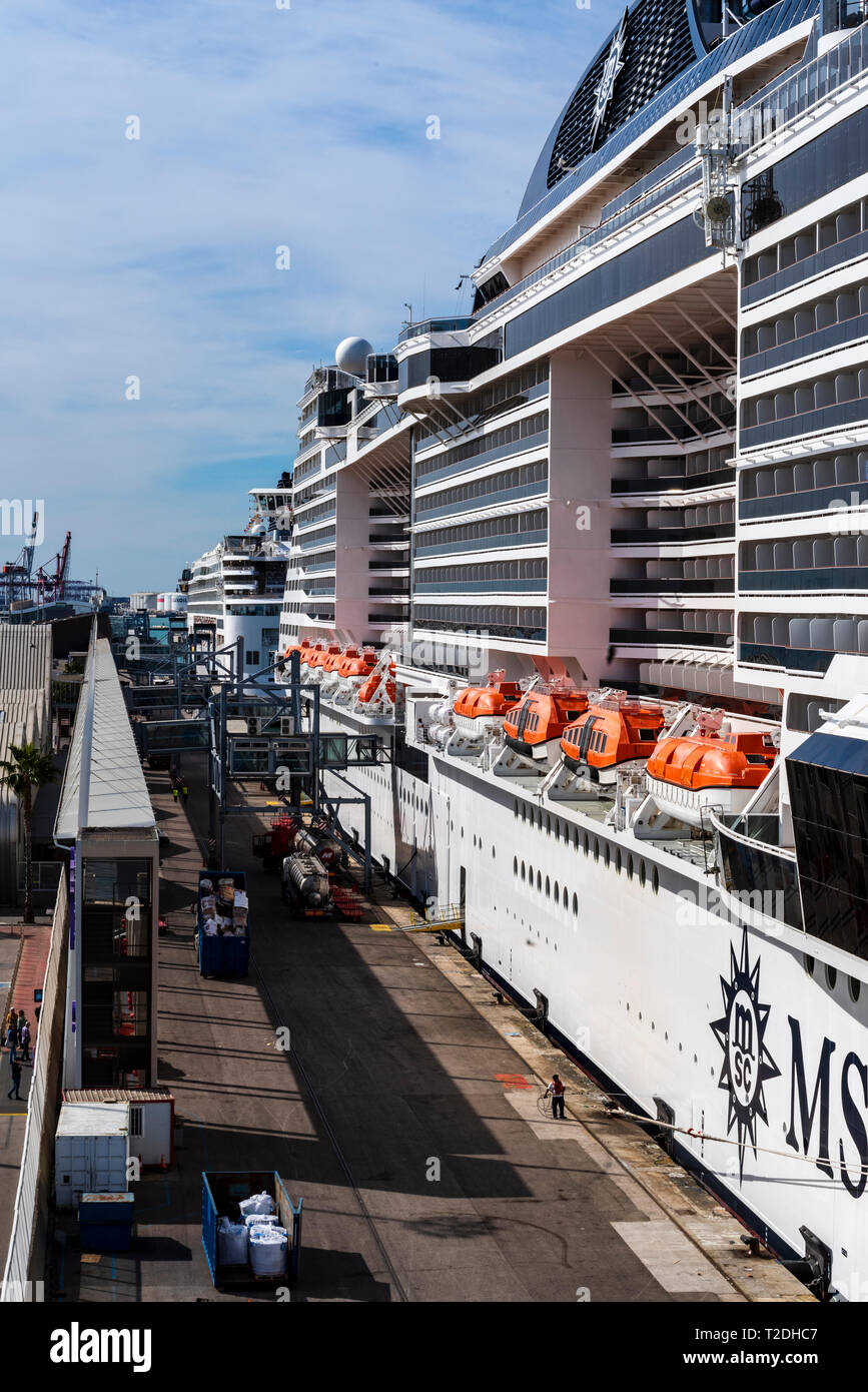 Cruise Terminal Port of Barcelona,Barcelona city,Catalunya,Spain,Europe ...