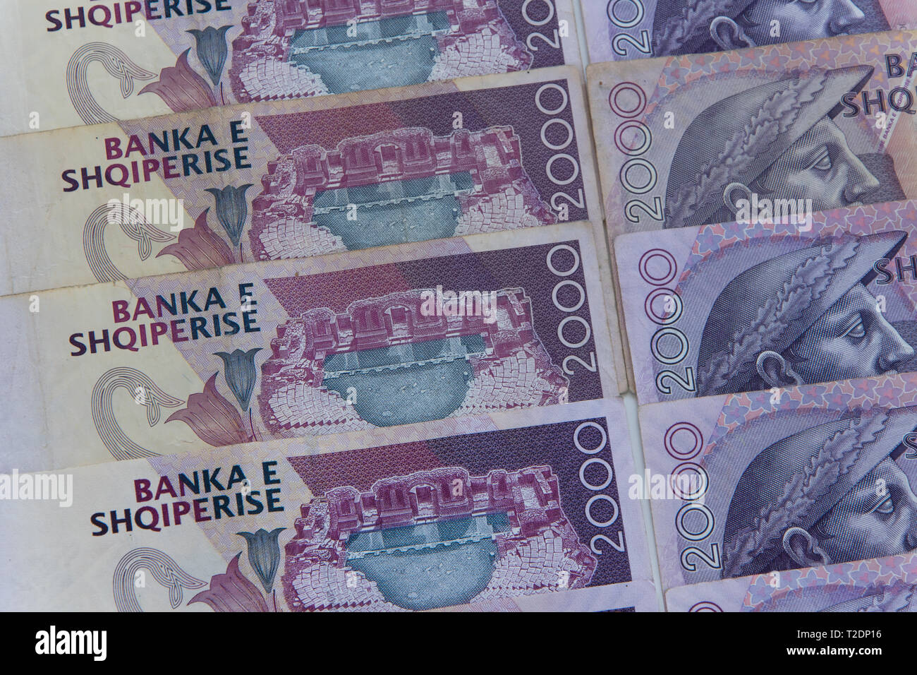 Close up of Albanian LEK. Albania national currency Stock Photo - Alamy