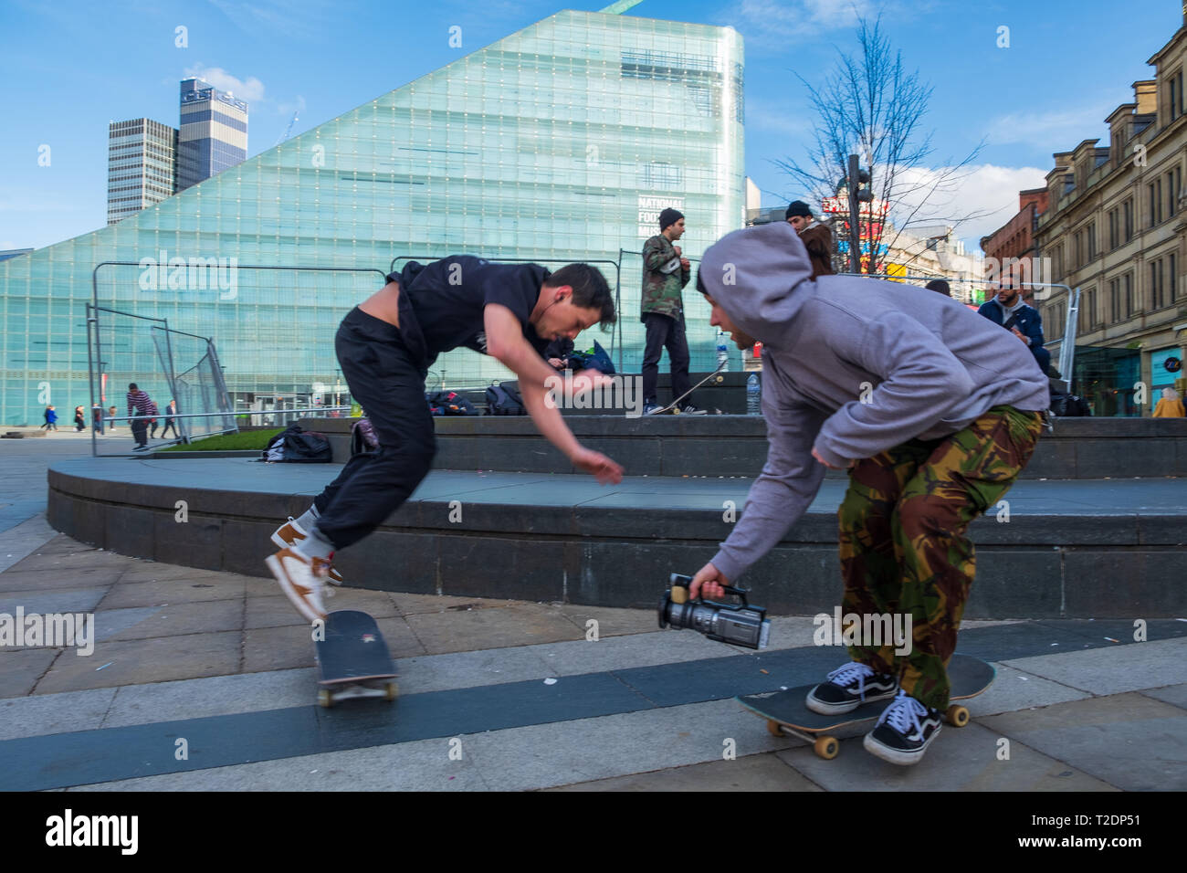 Manchester, United Kingdom - February 16, 2019: Teenage boys ...