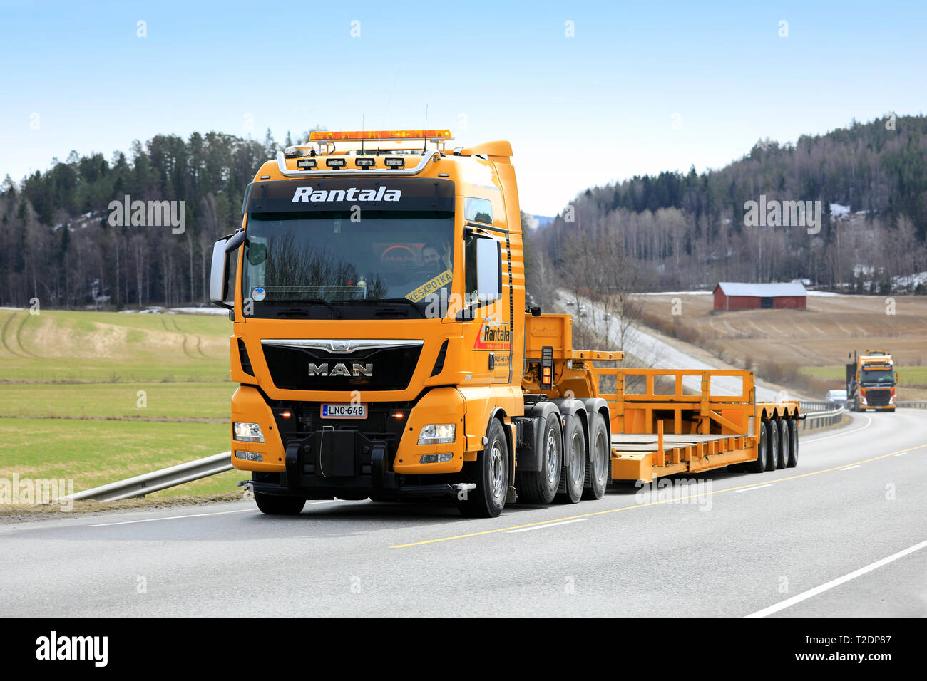 Salo, Finland - March 29, 2019: MAN TGX 41.640 truck of Rantala Yhtiot ...