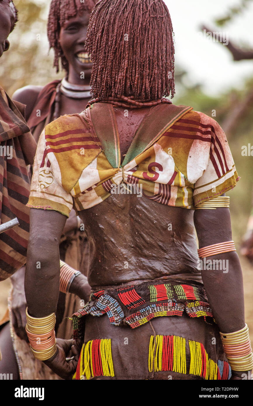 Hamer tribe - Women during bull jump: the most important ceremony for ...