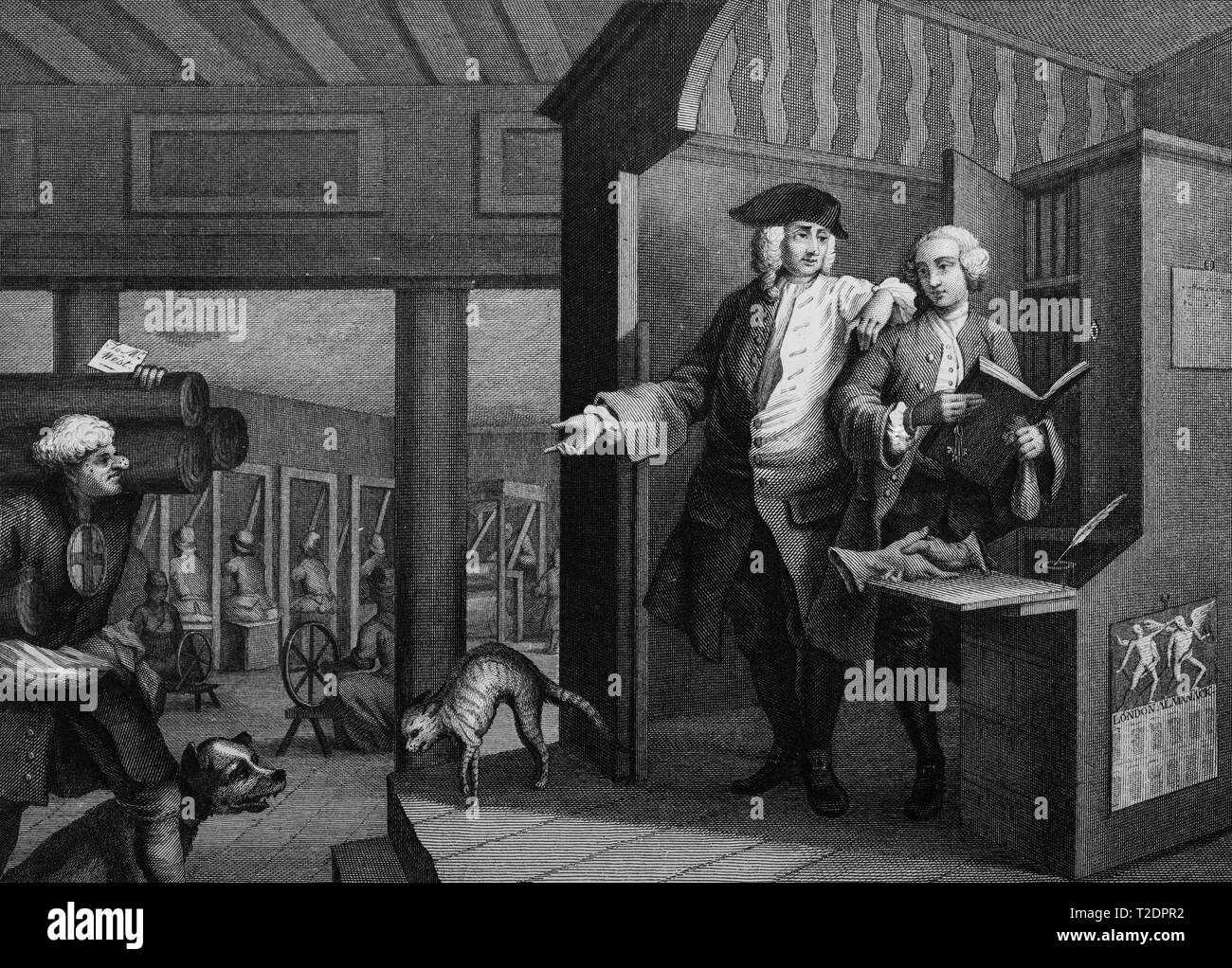 William Hogarth print engraving Industry and Idleness Plate 4 The ...