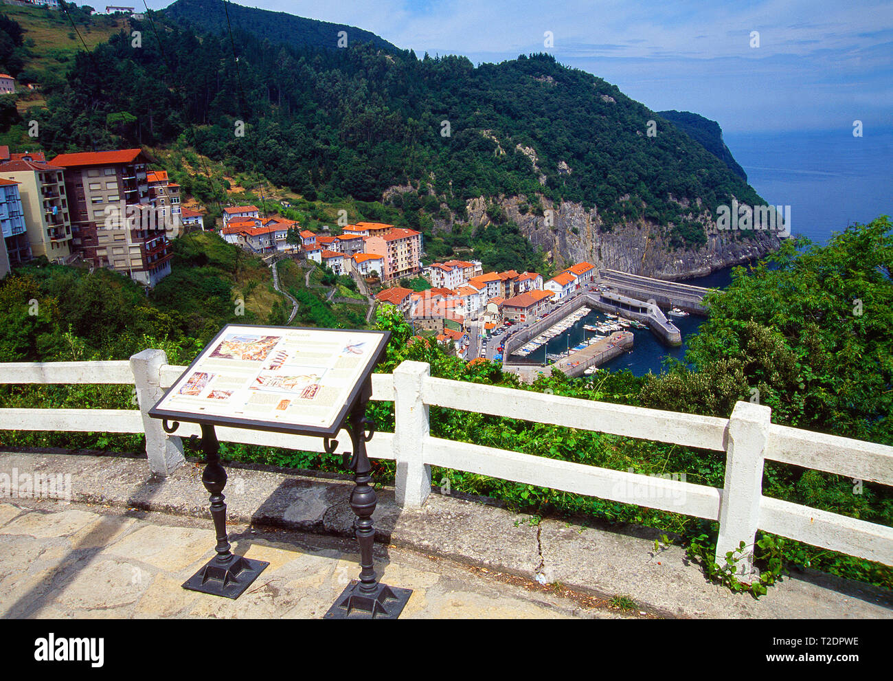 Viewpoint over the village. Elantxobe, Vizcaya province, Basque Country ...