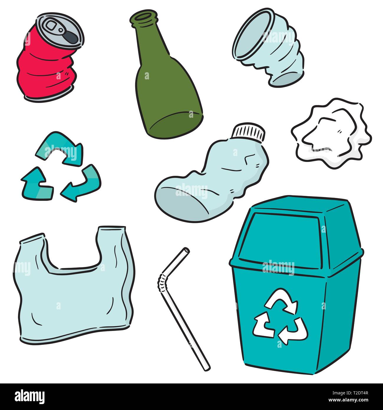 vector set of recycle garbage Stock Vector Image & Art - Alamy