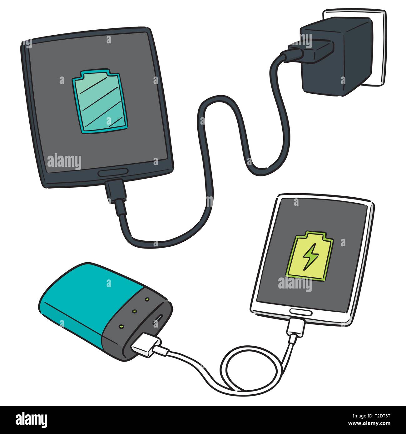 Power charging bank illustration Cut Out Stock Images & Pictures - Alamy