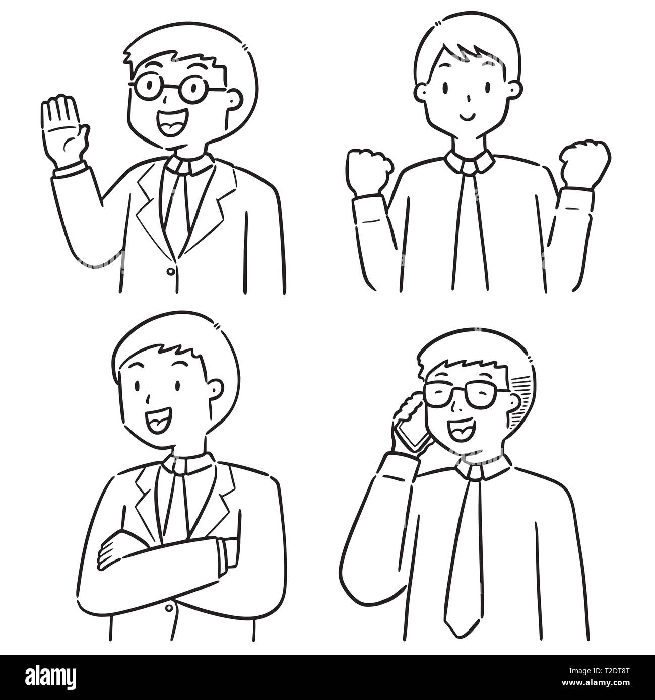 vector set of businessman Stock Vector Image & Art - Alamy