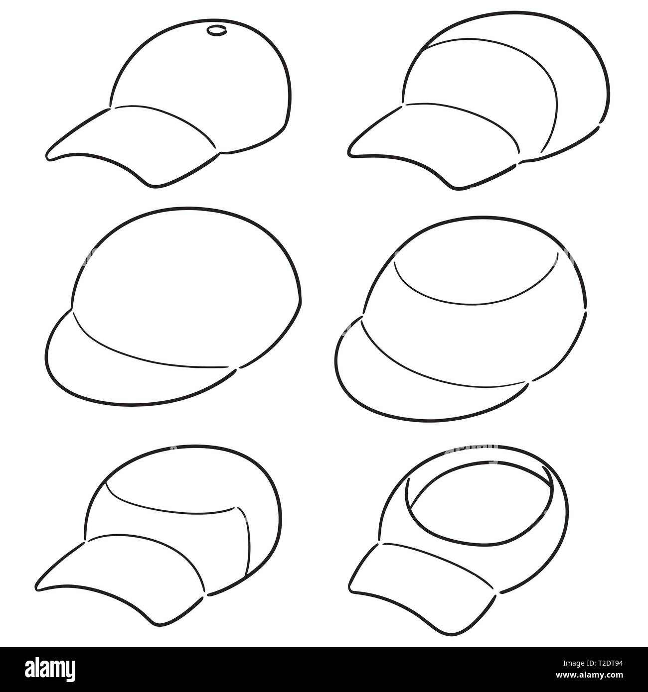 vector set of cap Stock Vector Image & Art - Alamy