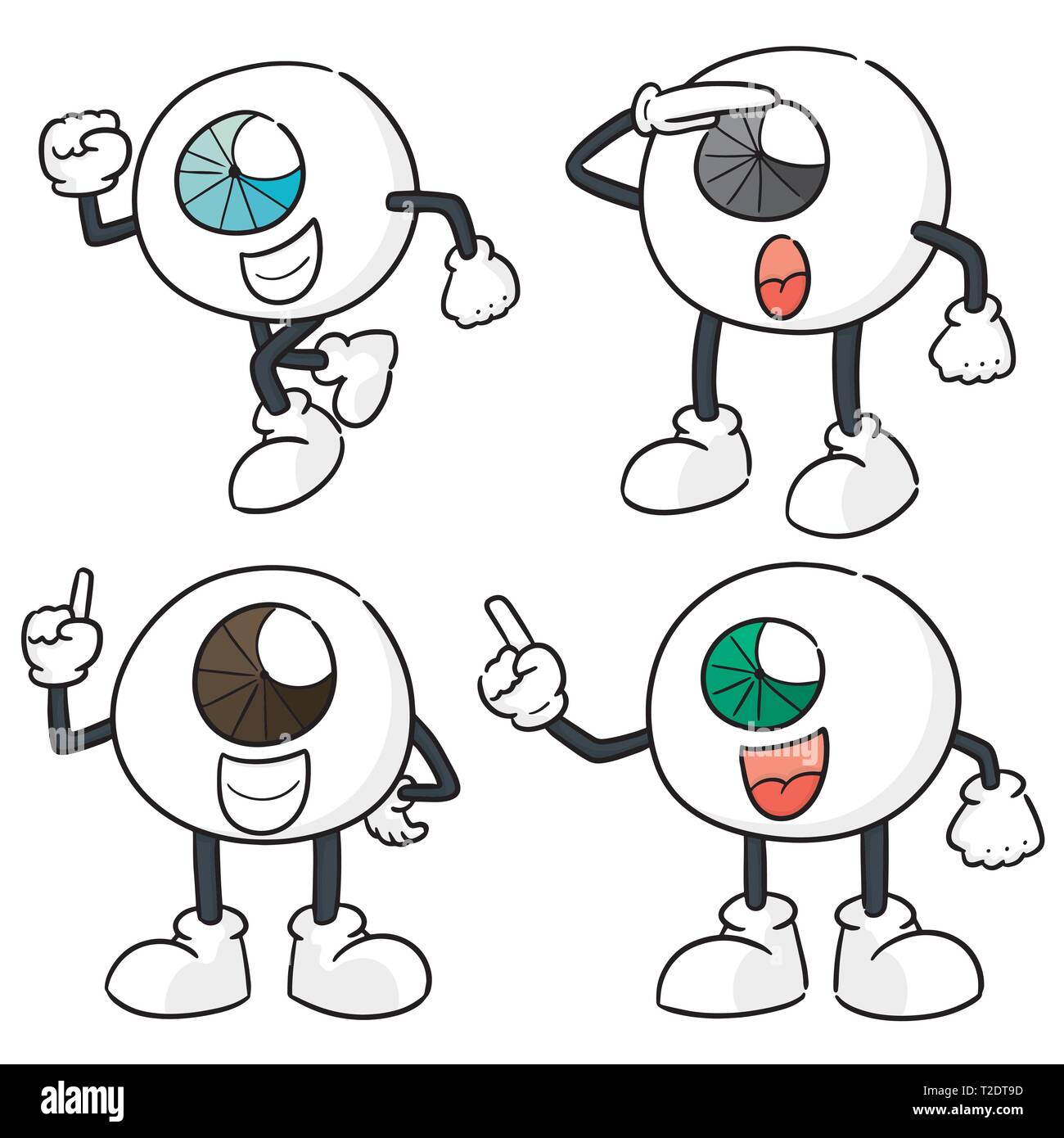 vector set of cartoon eye Stock Vector Image & Art - Alamy