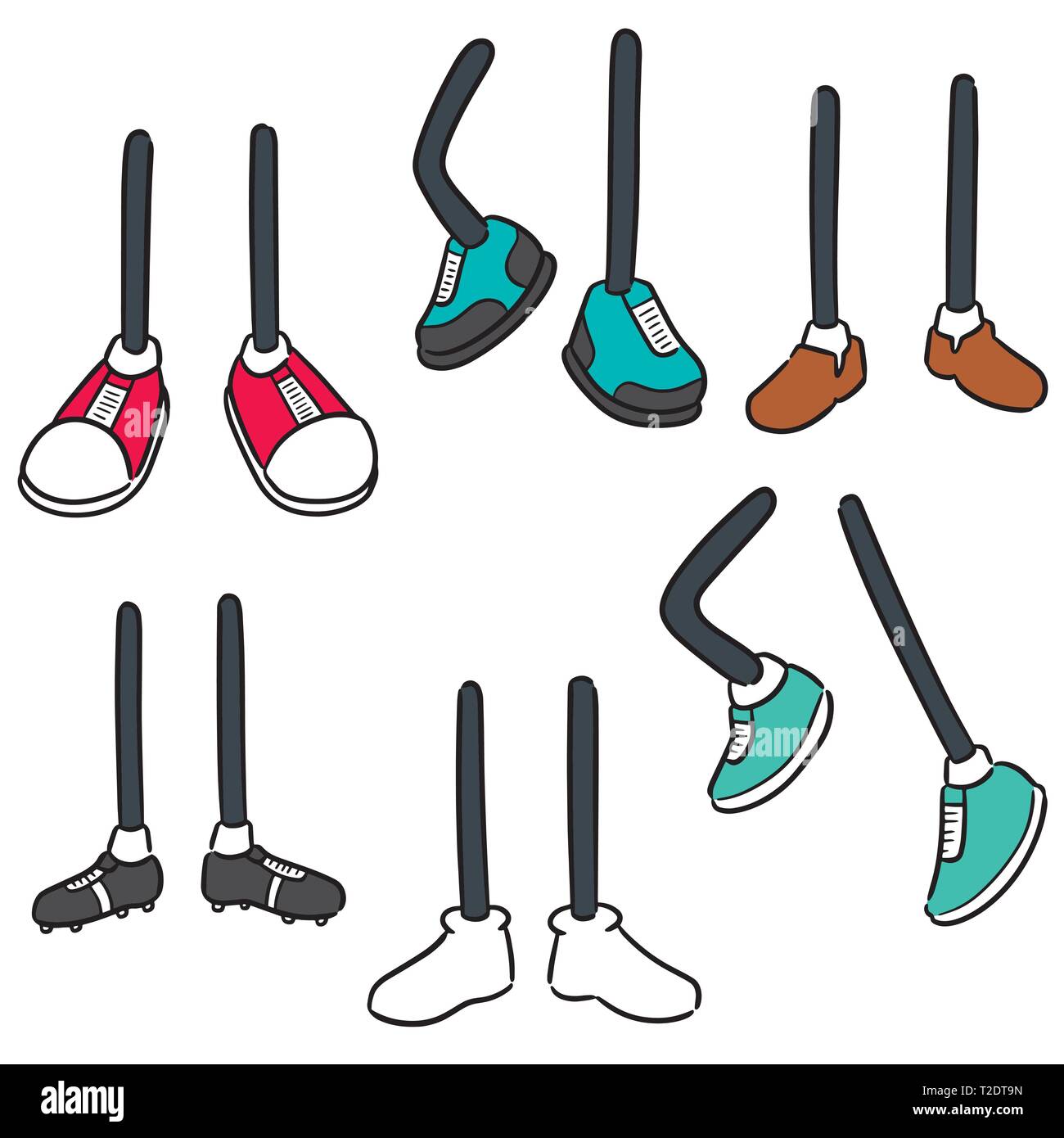 vector set of cartoon leg Stock Vector Image & Art - Alamy
