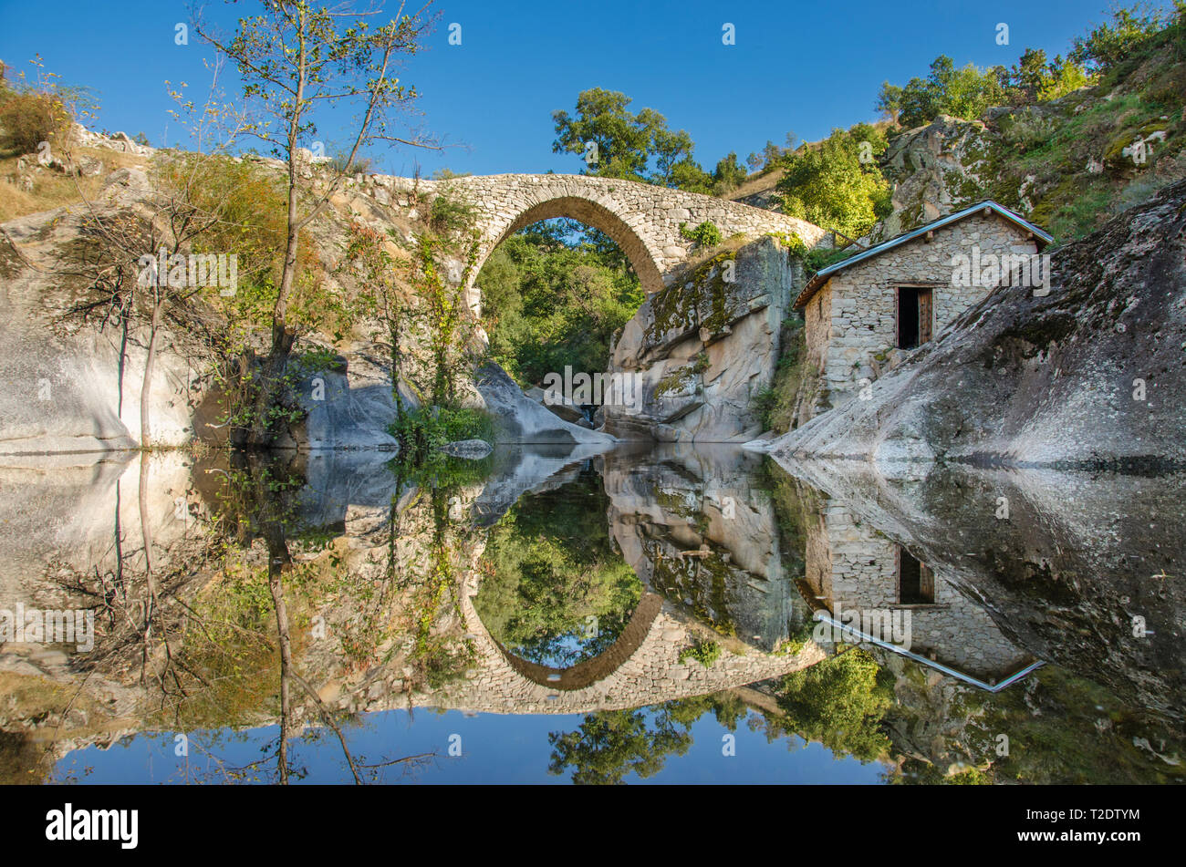 Mariovo, Macedonia - Arched stone bridge – Zovich village Stock Photo ...
