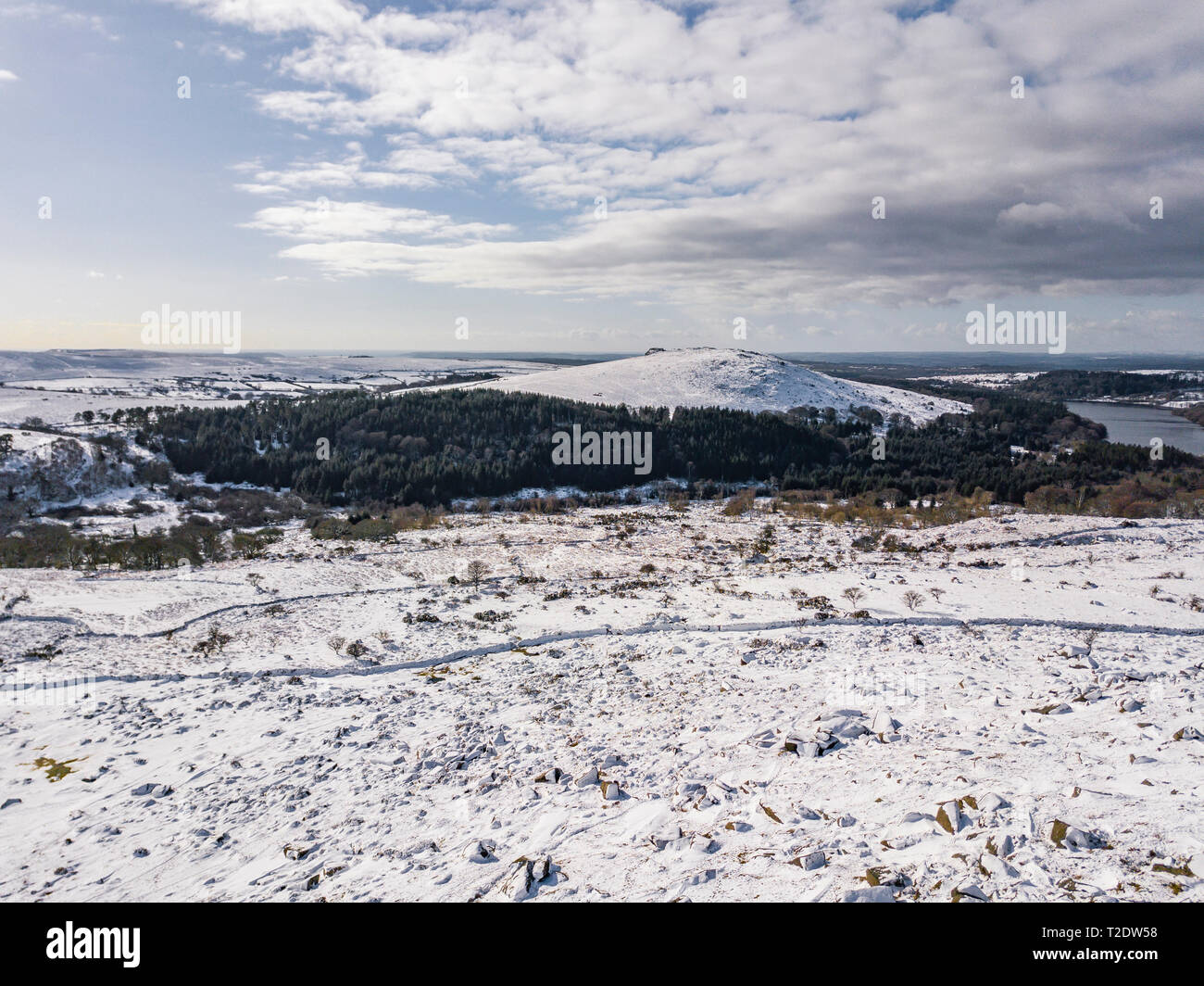 Winter scene dartmoor national park hi-res stock photography and images ...