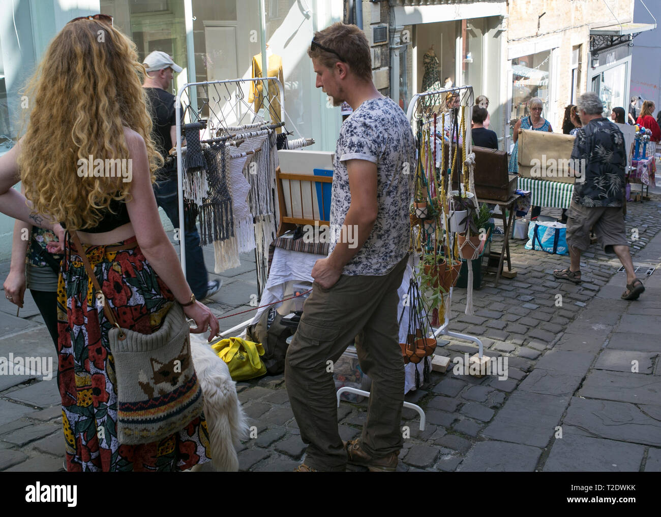 People enjoying a day out at the Sunday, Frome Independent Market ...